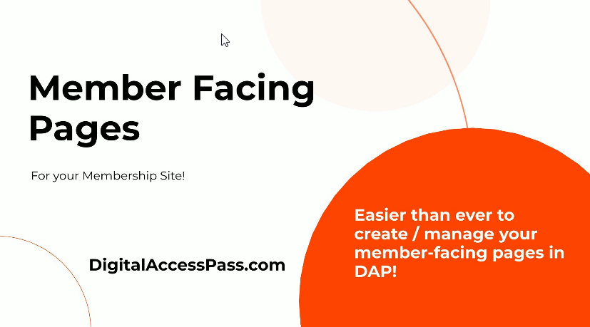 Create Member-Facing Pages in Seconds – using DAP’s NEW Member Page ...